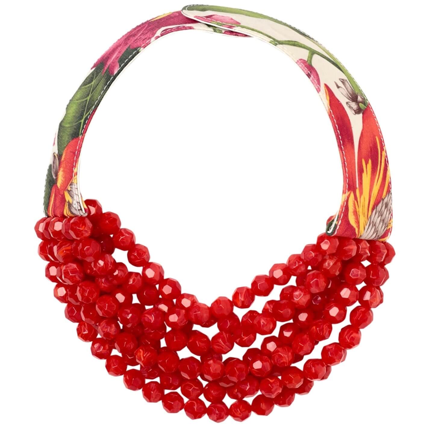 Bella Printed Floral Ferrari Hibiscus Necklace – Fairchild Baldwin